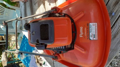 Flymo Turbo Trim XL400 petrol lawnmower hover mower lightweight ...